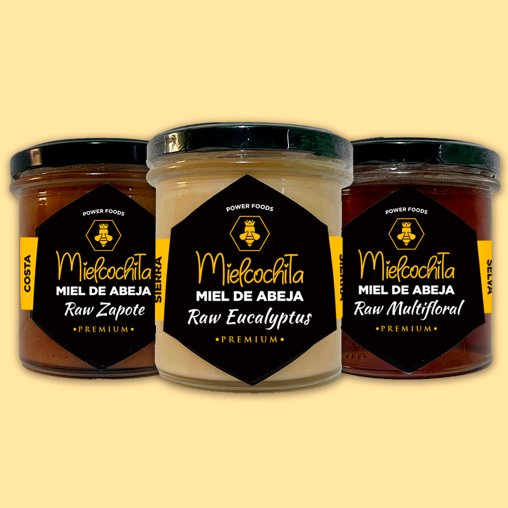 Pack Deluxe Miel Cruda | Costa - Sierra - Selva | 400 GR X3 – Mielcochita